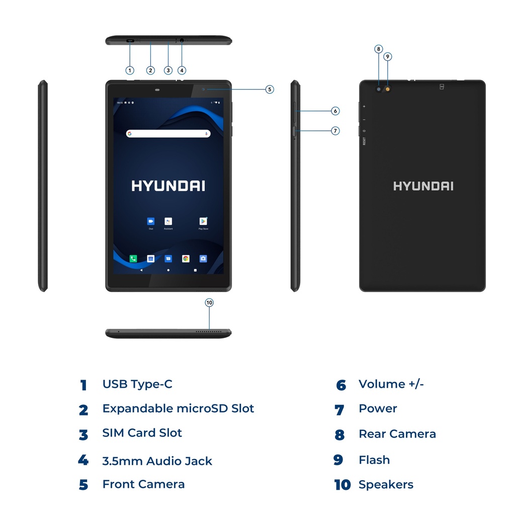 HYUNDAI Hytab Plus 8LB1 8" Tablet - Quad-Core | 2GB | 32GB | LTE ...
